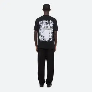 Helmut Lang Black Scribble Relaxed Tee - Black/white