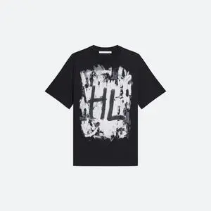 Helmut Lang Black Scribble Relaxed Tee - Black/white