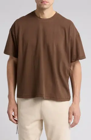 ELWOOD Dodgy Distressed T-shirt - Walnut