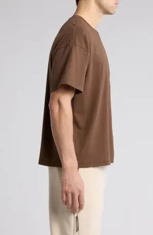 ELWOOD Dodgy Distressed T-shirt - Walnut