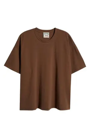 ELWOOD Dodgy Distressed T-shirt - Walnut