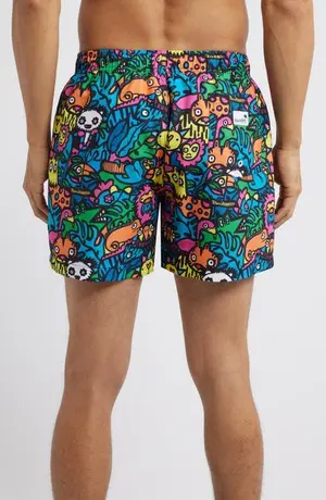 BOARDIES Munday Jungle Mid Length Swim Trunks - Multi