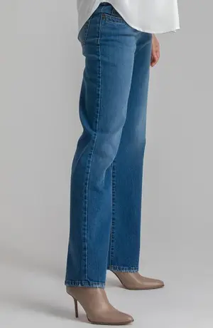 PIETRO BRUNELLI Over The Bump Straight Leg Jeans