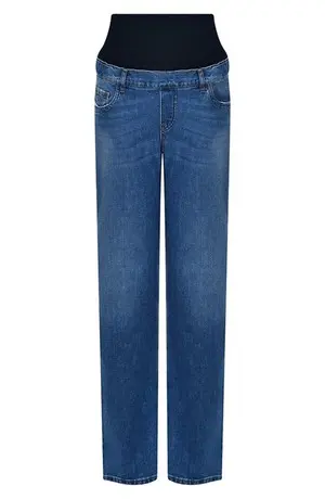 PIETRO BRUNELLI Over The Bump Straight Leg Jeans