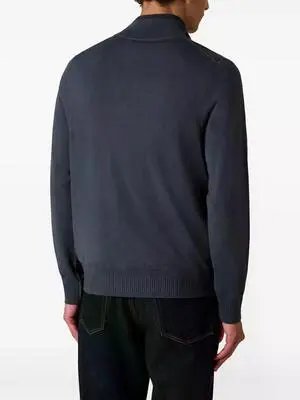 Paul Smith Half-zip Merino Wool Sweater - Blue