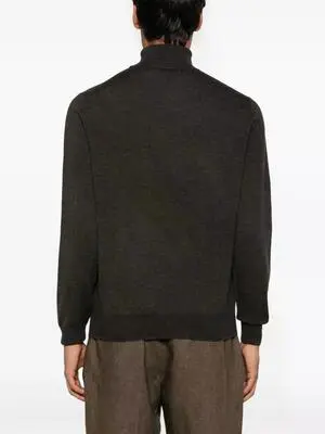 Canali Wool Roll Neck Sweater - Brown