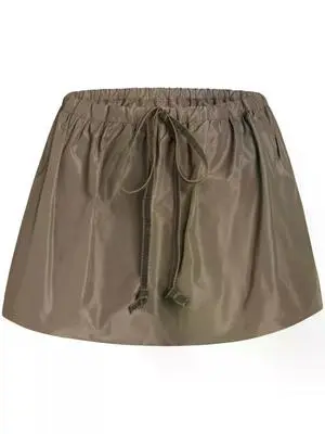Patou Puffy Faille Mini Skirt - Brown