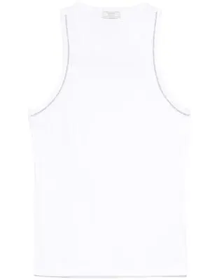 Peserico Beaded Trim Tank Top - White