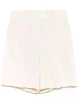 Peserico Pleated Linen Shorts - Neutrals