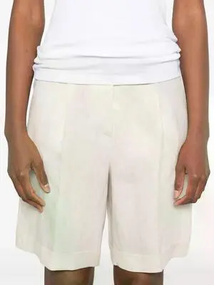 Peserico Pleated Linen Shorts