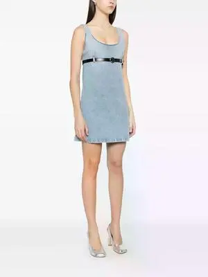 Coperni Belted Denim Mini Dress