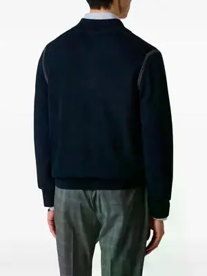 Paul Smith Half-zip Merino Wool Sweater - Blue