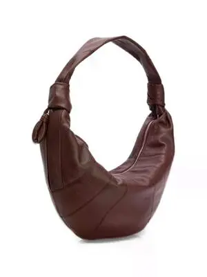 LEMAIRE Fortune Croissant Bag In Grained Leather - Burgundy