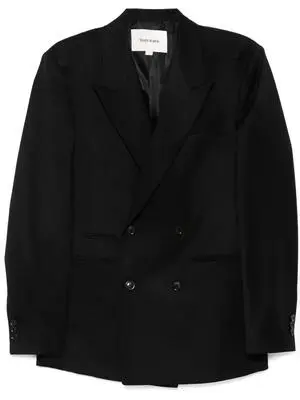 TONYWACK Double-breasted Twill Blazer - Black