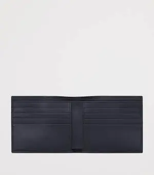 Saint Laurent Calfskin East/west Wallet - Blue