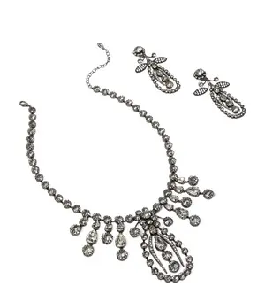 Marina Rinaldi Xiria Necklace And Earrings Set - Silver