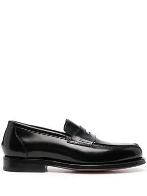 Santoni Gunter Loafer Quentin Shoes - Black