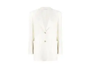 Palm Angels Knit Tape Blazer - White