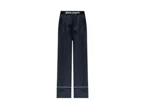Palm Angels Satin Pajama Pants - Black