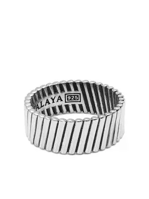 NIALAYA JEWELRY Engraved Band Ring - Silver