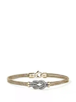 John Hardy 14k Yellow Love Knot Diamond Bracelet - Gold