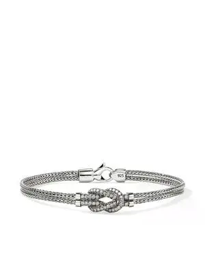 John Hardy Sterling Love Knot Diamond Bracelet - Silver