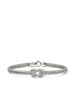 John Hardy Sterling Love Knot Diamond Bracelet - Silver
