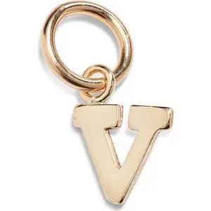 NASHELLE Nashelle Initial Charm Gold Fill - V