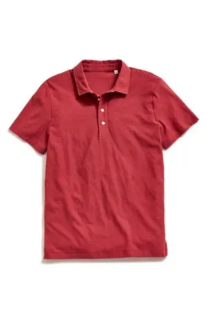 Billy Reid Pensacolo Stripe Polo Rosewood/ Mahogany