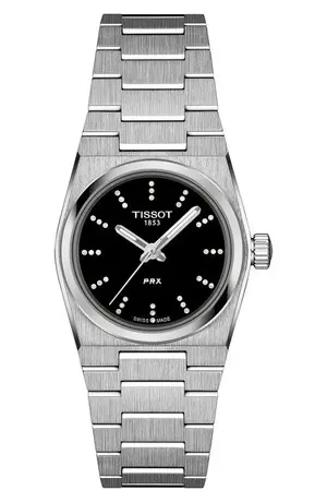 TISSOT Prx Diamond Dial Stainless Steel Bracelet Watch - Black