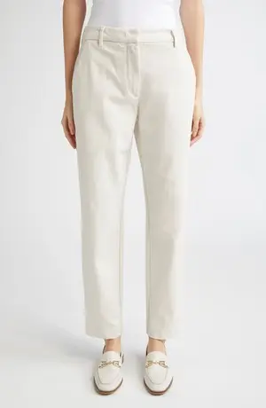 Eleventy Cotton-blend Slim Fit Trousers - Sand