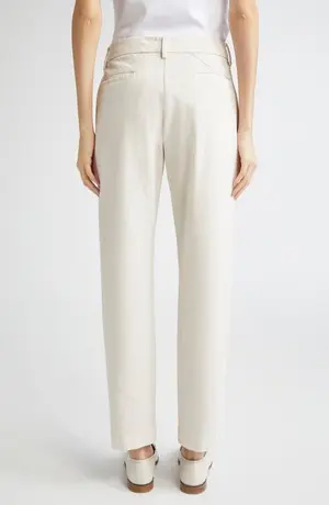 Eleventy Cotton-blend Slim Fit Trousers - Sand