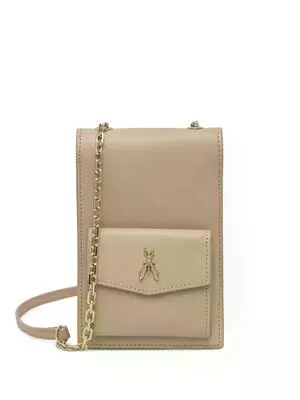 Patrizia Pepe Leather Wallet-on-chain - Neutrals