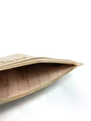 Patrizia Pepe Logo Clutch - Neutrals