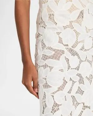Simkhai Valletta Strapless Maxi Dress - White Multi