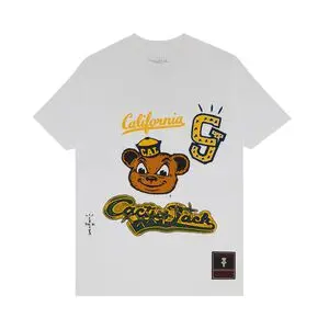 TRAVIS SCOTT Cactus Jack X Mitchell & Ness University Of California, Berkeley Handdrawn Tee - White