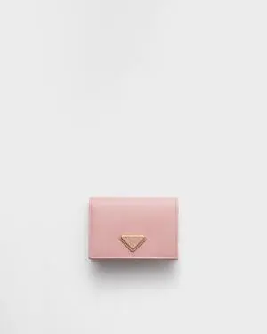 Prada Small Saffiano Leather Wallet Peach
