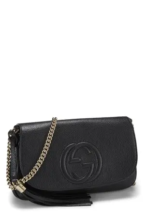 Gucci Grained Leather Soho Crossbody - Black