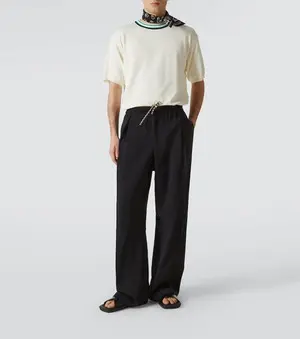 Plan C High-rise Wide-leg Pants