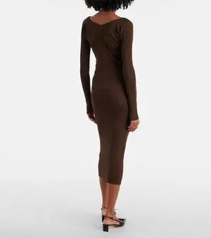 Jacquemus Pralù Logo Ribbed-knit Top - Brown