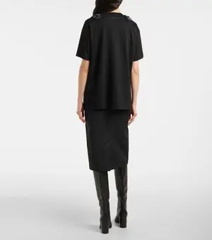 Max Mara Gennaio Embellished Jersey Top