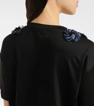 Max Mara Gennaio Embellished Jersey Top