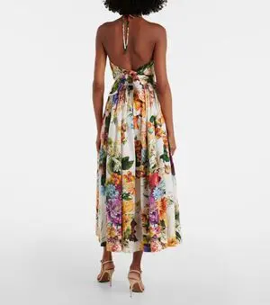 Dolce & Gabbana Floral Cotton Poplin Crop Top - Multicoloured