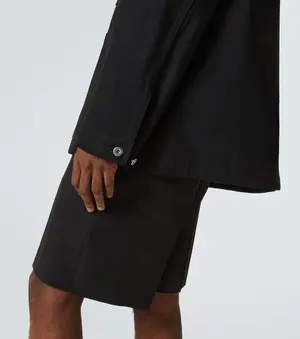 JIL SANDER Leather-trimmed Denim Jacket