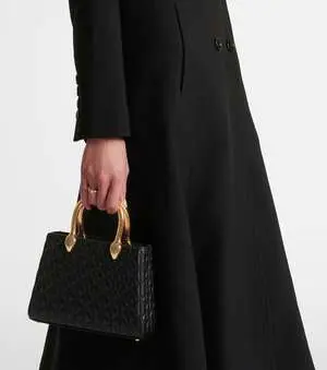 BVLGARI Serpentine Duo Leather Top-handle Bag - Black