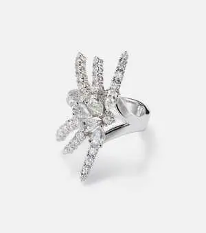 Yeprem Y-not 18kt White Gold Ring With Diamonds - Silver