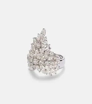 Yeprem 18kt White Gold And Diamond Ring - Silver