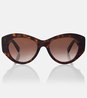 BVLGARI Tubogas Cat-eye Sunglasses - Brown