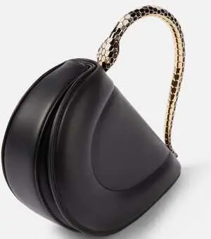 BVLGARI Serpenti Cuore 1968 Leather Top-handle Bag
