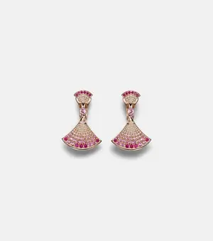BVLGARI Divas' Dream 18kt Rose Gold Drop Earrings - Pink